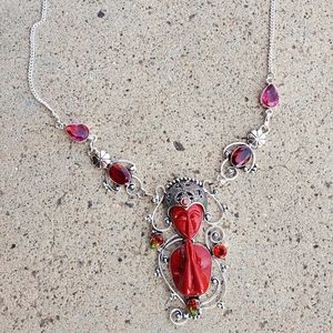 Handmade | Jewelry | New Carved Praying Goddess Multi Gemstone Necklace ...